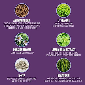 True Sleep | #1 Rated Extra Strength Natural Sleep Aid & Mood Support w/ Melatonin, Ashwagandha, 5-HTP, L-Theanine & More | Cortisol Blocker + Non Habit Forming (for Adults) 60 Capsules