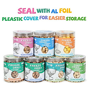 PAWUP Freeze Dried Chicken Liver Pet Treats, High Protein Freeze-Dried Pet Food for Dogs, Cats, Fresh Ingredient Snacks, 4.6 oz, Rawhide Free&Grain Free