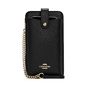 COACH Womens North/South Phone Crossbody (IM/Black)