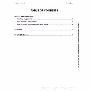 Mind Benders: Deductive Thinking Skills, Book 6, Grades 7-12+