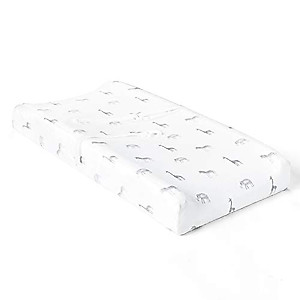Lush Decor Baby Jungle Adventure Micro Mink 2 Pack Changing Pad Cover, Gray
