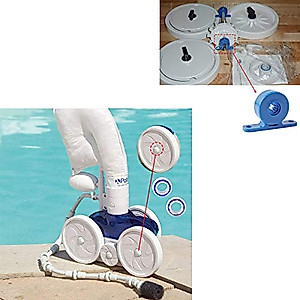 Gekufa Pool Cleaner Replacement kit Compatible with Polaris 180, 280 Including 3 Pcs C6 Large Wheels,8 Pcs C60 Wheel Ball Bearings,2 Pcs C80 Turbine Bearings,4 Pcs C55 Plastic Screws