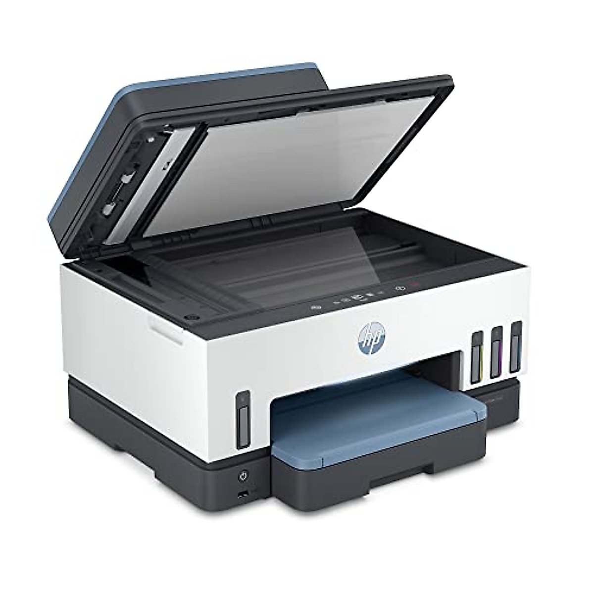 HP Smart -Tank 7602 Wireless All-in-One Cartridge-free Ink Printer, up to 2 years of ink included, mobile print, scan, copy, fax, auto doc feeder, featuring an app-like magic touch panel (28B98A)