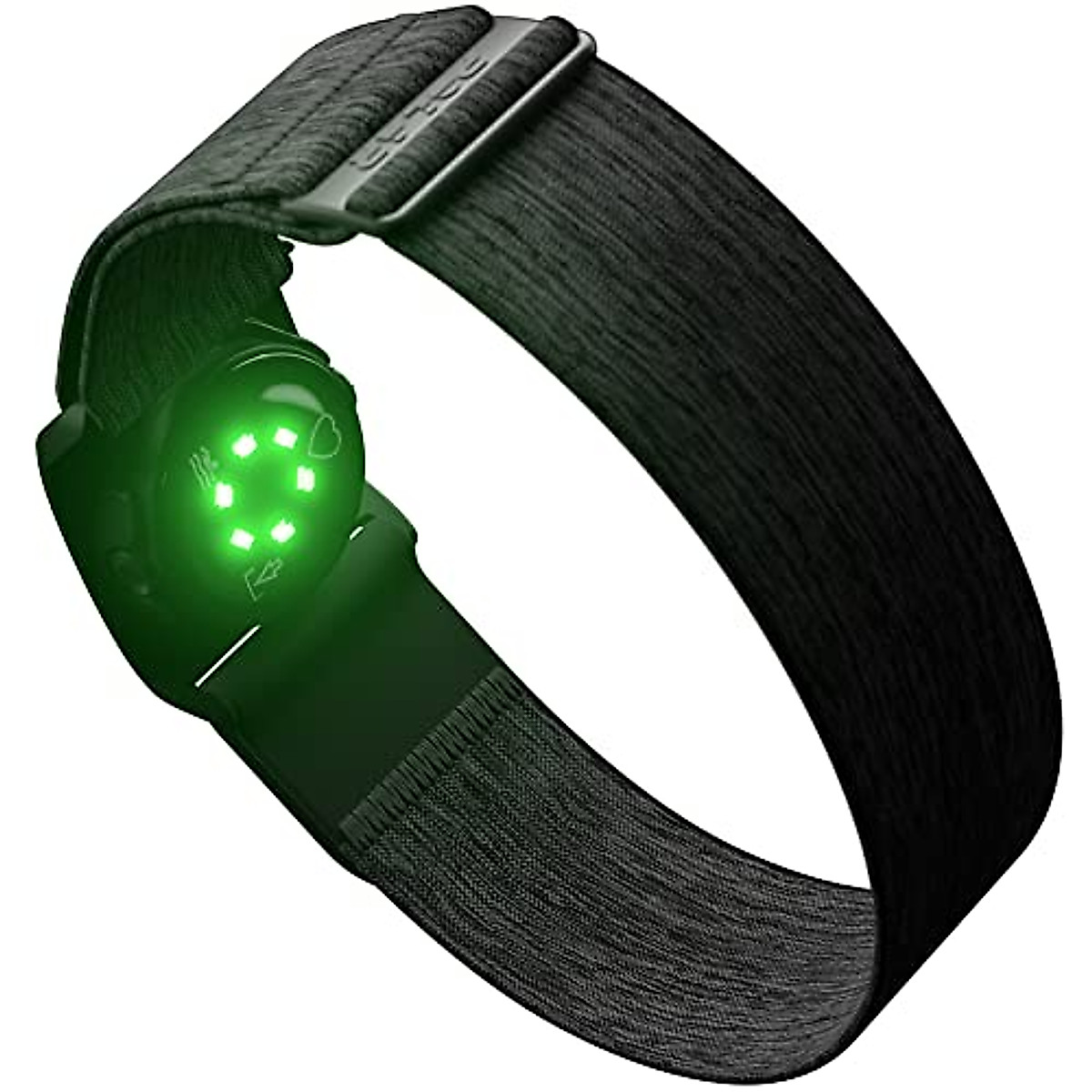 Polar Verity Sense - Optical Heart Rate Monitor Armband for Sport - ANT+ and Dual Bluetooth HRM - Waterproof HR Sensor with only One Button - Compatible with Peloton, Zwift and other apps, Gray, M-XXL