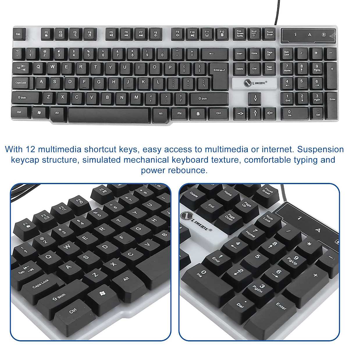 2 Sets Wired Keyboard and Mouse Gaming Keyboard Mouse Ergonomic Keyboard Mouse Computer Keyboard Backlit Keyboard Computer Accessories Keyboard Mouse for Gamer Ergonomic Mouse