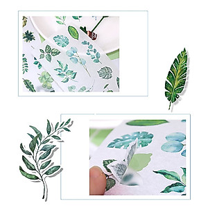 Kawaii Green Plant Flower Sticker Set Nature Theme Stickers Pack for Scrapbooking Journaling DIY Personal Journal Planner Calendar Agenda Letter Diary Envelope Gift Decor Card Making Decal Labels (B)