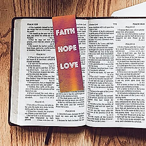 Faith Hope Love, 1 Corinthians 13:13, Bulk Pack of 25 Christian Bookmarks for Kids, Childrens Bible Verse Book Markers, Sunday School Prizes with Memory Verses, Scripture Gifts for Kids & Youth