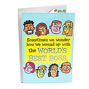 Hallmark Funny Boss's Day Card from All (Card for Boss from World's Best Employees)