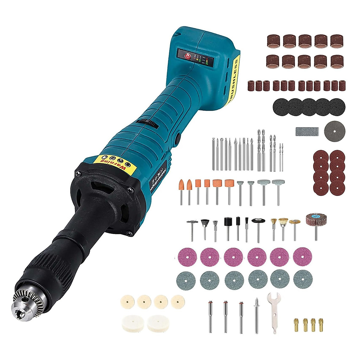 Cordless Die Grinder for Makita 18V Battery,1/4" Electric Compact Die Grinder-Cordless Rotary Tool Kit with 142 pcs Accessories for Grinding Carving Polishing
