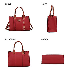 MKF Collection Tote Bag for Women, Vegan Leather Top-Handle Crossover Wristlet wallet & Satchel Handbag Purse