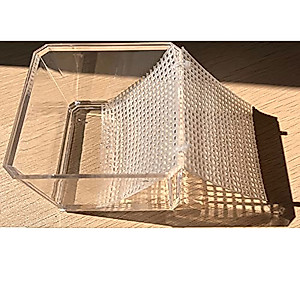 JILINWEI Hermit Crab Water Tank, Hermit Crab Aquarium Salt Water Pool Crab Cage Accessories with Climbing Ramp for Small or Medium Hermit Crab Habitat