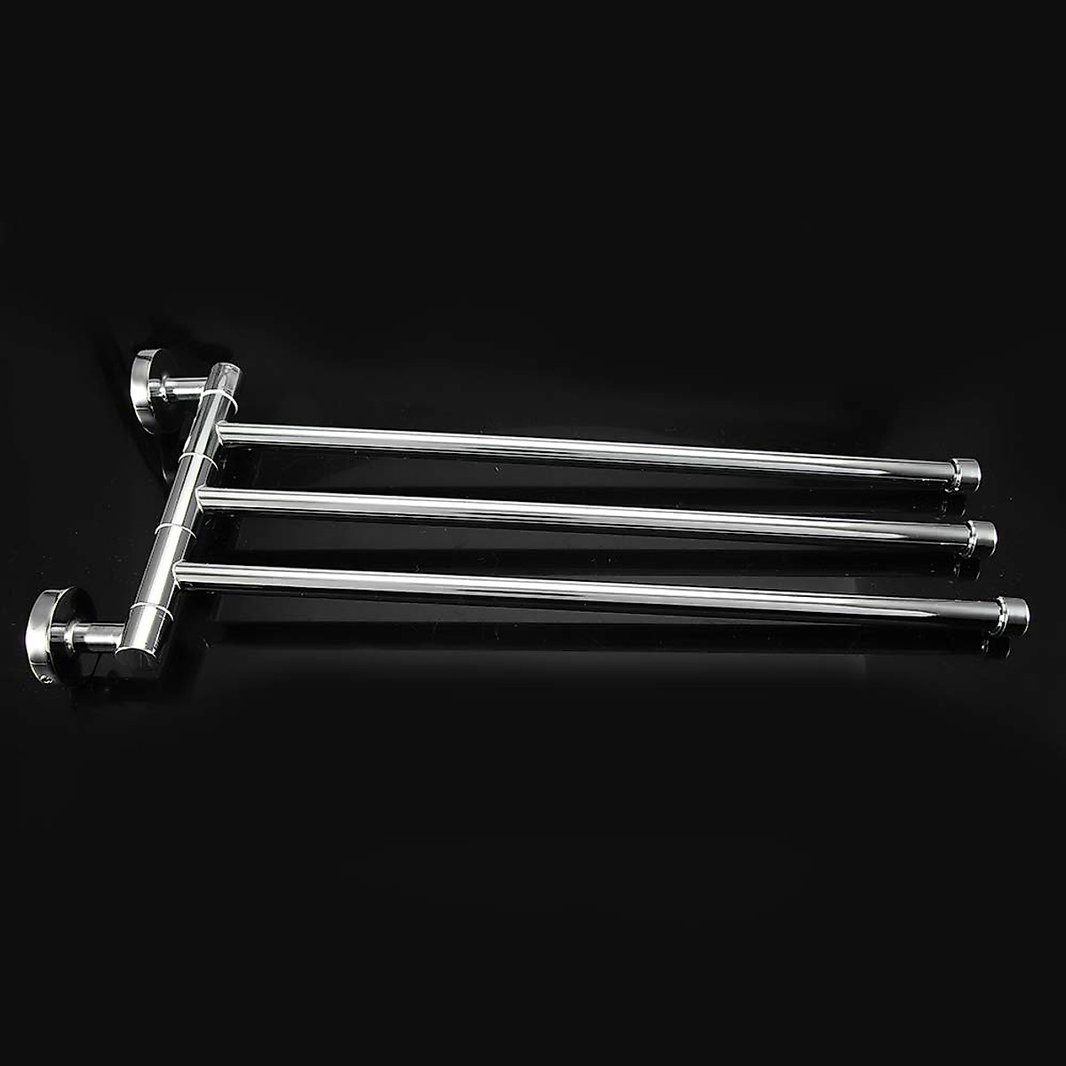 Swivel Towel Bar, 201 Stainless Steel 2/3-Arm Wall Mounted Towel Rack, for Bathroom Kitchen Space Saving Swing Out Towel Hanger Holder (3 arm)