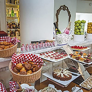 Ice Bucket - Ice Buckets for Parties - Clear Acrylic Champagne Bucket - Ice Bucket for Beer, Wine and Champagne with Easy-to-Carry Handles- 6pk