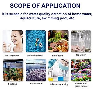 PH Meter, Digital PH Meter 0.01 PH High Accuracy Water Quality Tester with 0-14 PH Measurement Range for Household Drinking, Pool and Aquarium Water PH Tester Design with ATC