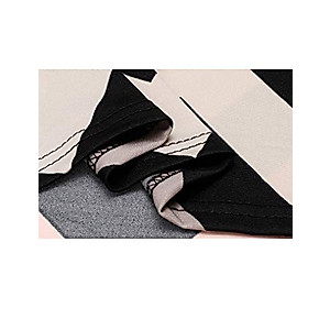 Sherosa Womens Plus Size Empire Waist Chevron Zigzag Floor Length Maxi Dress (XL, Black)