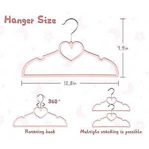 GOSCHE Kids Velvet Hangers (12.8 Inch - 50 Pack), Non-Slip Baby Clothes Hangers for Closet, Ultra Slim Space Saving Childrens Hangers, 360Degree Swivel-Hook, Infant/Toddler Hangers