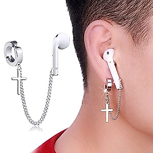 LRGKMCWTOB Anti-Lost Earrings Hook for Airpods AirPods Pro Anti Lost Ear Clips Pendant for Women and Men Earring Hanging Chain for Suitable for Hiking/Jogging/Running/Gym 1PCS (Ear Buckle)