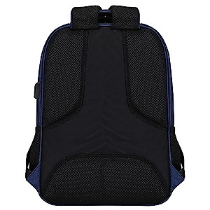 MYGOO Charcoal Black Travel Laptop Backpack | Large 29L Unisex School Bookbag with USB Charging Port for College Student Teacher