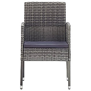 Camerina 3 Piece Patio Dining Set Outdoor Patio Dining Set Outdoor Patio Furniture Patio Set Patio Table and Chairs Set Gray 3067739