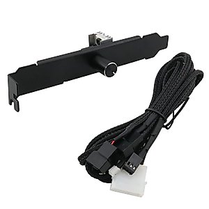 DGHAOP PC Case Fan Governor PWM Temperature Control 3Pin/4pin PCI Cooling Fan Speed Controller SATA Power Supply
