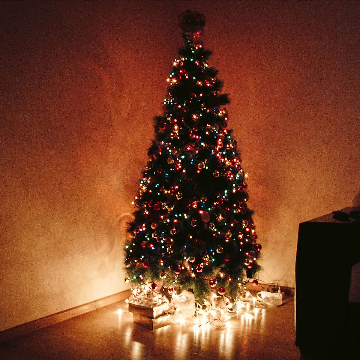 haraqi 25 Pack 5W 120 Volt E12 Socket C7 Multicolor Christmas Replacement Bulbs, C7 Outdoor Indoor String Light Replacement Bulbs