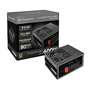 Thermaltake Toughpower SFX 600W 80+ Gold Fully Modular SFX 12V 3.3/ATX 12V 2.4 Power Supply 7 YR PS-STP-0600FPCGUS-G