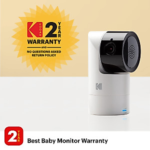 KODAK Cherish C125 Video Baby Monitor, with App and Two Way Talk, Comfort Your Baby, Elderly, Pets and Family from Anywhere, Whether You’re Home or Away