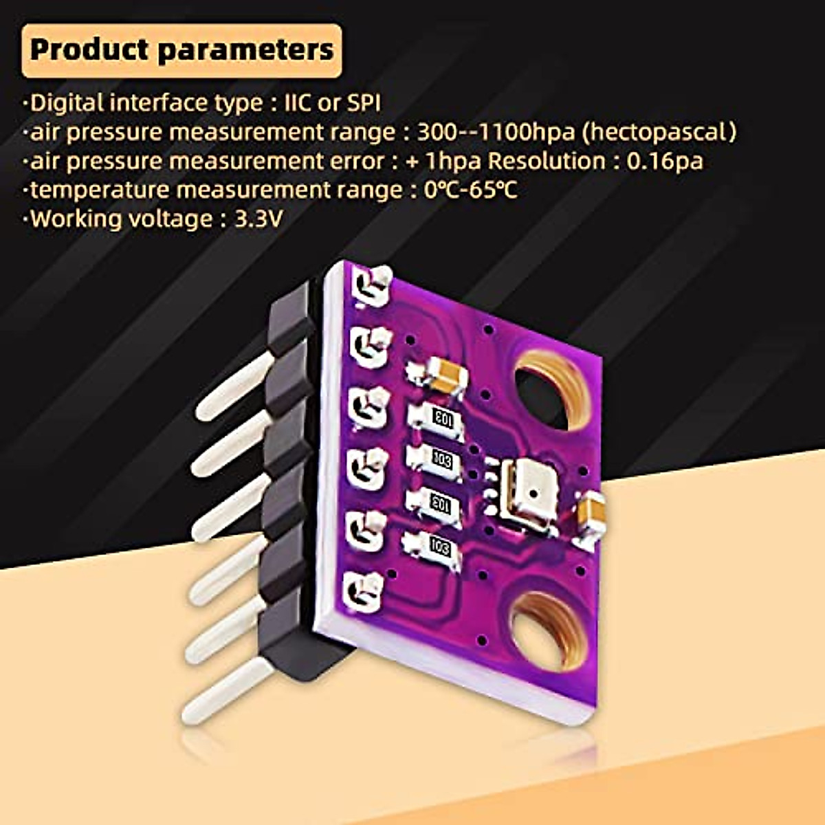 DaFuRui 5Pack GY-BMP280-3.3 Atmospheric Pressure Sensor Temperature Sensor Breakout Compatible for Arduino