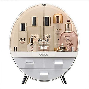 MIUOPUR Makeup Organizer Box, Large Cosmetic Display Case with Drawers, Comes with Lipstick Holder, Skincare Organizers Storage Box, Dust Water Proof, Great for Bedroom Dresser, Bathroom Countertop