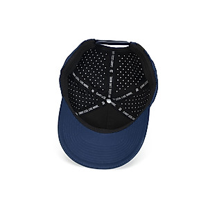 The Ride Land and Sea Snapback Hats - Trucker Hats for Men - Adjustable Baseball Hats for Men (Navy)