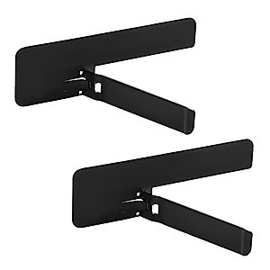 SAVITA 2pcs Phone Kickstand Metal, Thin Metal Phone Stand Stick on with Adjustable Adhesive Horizontal/Vertical Desk Stand Accessories for Cell Phone Case Vertical and Horizontal Stand (Black)