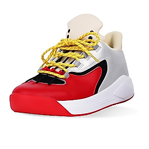 Men's Casual Walking Breathable Shoes,Fashion Lace up Shoes Non Slip Running Tennis Skate Sneakers for Women's Red 39