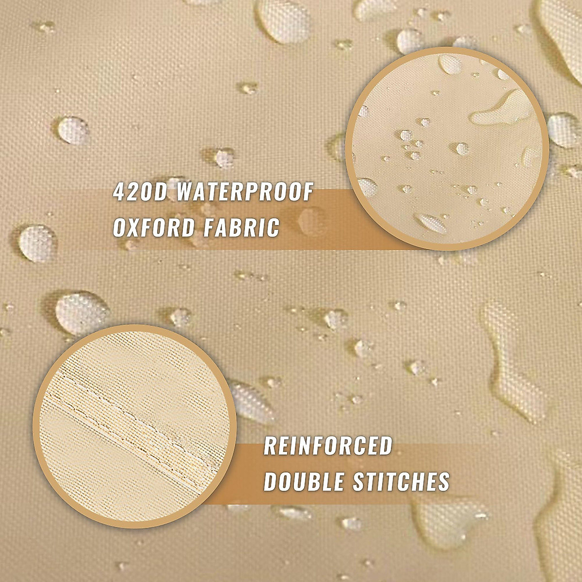 HEPOVER Egg Chair Cover Double - 91x87 Inch Patio Hanging Egg Chair Cover 420D Oxford Durable Waterproof Outdoor Chair Cover for Porch Wicker Egg Swing with Zipper