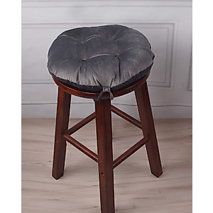 Augld 2 Pack Bar Stool Cushion Small Kids Chair Pad with Ties Round 14”x14”x2”