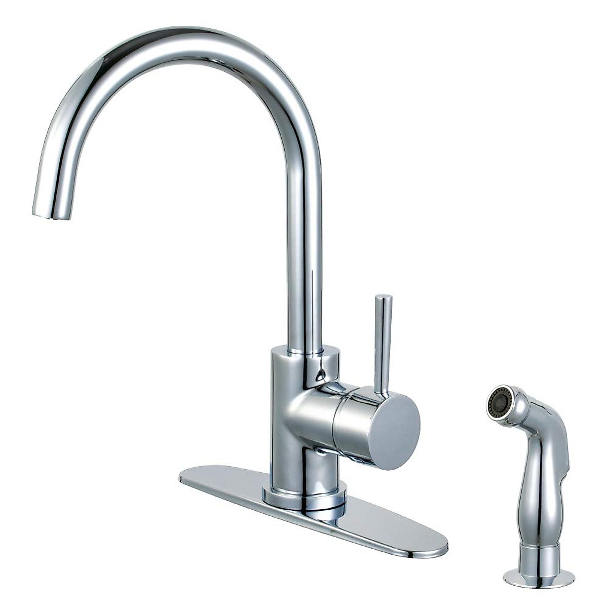 Kingston Brass LS8571DLSP Concord Kitchen Faucet, Polished Chrome
