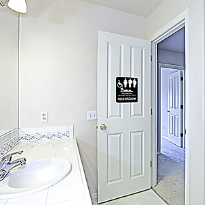 Just Please Wash Your Hands Sign - Inclusive Sign for Bathroom Door, Funny Bathroom Sign Bathroom Wall Decor - Alien Decor, Men, Womens, Handicap, Transgender Bathroom Sign, Bathroom Decor - 8.5"x10"