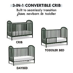 DaVinci, Beau 3-in-1 Convertible Crib in Forest Green, Greenguard Gold Certified