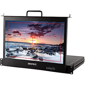 SEETEC 17.3 Inch SC173-HSD-56 1RU Pull Out Rack Mount Monitor Full HD 1920x1080 Broadcast LCD Monitor (SDI/HDMI)