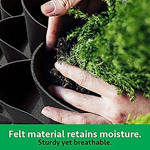 Active Gear Guy Vertical Hanging Outdoor Wall Planter with 36 Felt Pockets to Hold Living or Artificial Plants, Flowers, and Herbs, Great Décor for Patios, Gardens, and Entryways, Lightweight