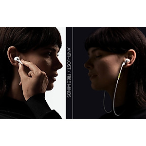 cobcobb SAFTEE Wireless Earbuds Anti-Lost Strap Magnetic Cord for Stemmed Wireless Headphone Airpods 3rd 2nd Generation Pro 2 1 TOZO Bose JBL Beats Skullcandy Samsung(White 2Pack)