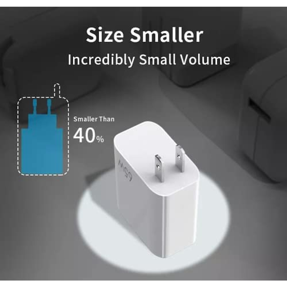 USB C Fast Charger, 65W 2 Port GaN PD&QC USB-C Power Adapter, USB C Wall Charger for MacBook Pro, Air, iPad Pro, Air, Mini, iPhone 14 Pro Max, 13, 12 Galaxy S22 S21 Ultra, Note 10 Plus, Pixel 6, 6 Pro