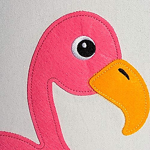 E-Living Store Collapsible Storage Bin Cube for Bedroom, Nursery, Playroom and More 13x13x13" - Flamingo