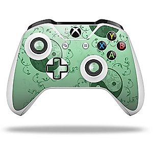 WraptorSkinz Decal Vinyl Skin Wrap compatible with XBOX One S / X Controller - Feminine Yin Yang Green (CONTROLLER NOT INCLUDED)