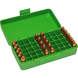 MTM 380/9MM Cal 50 Round Flip-Top Ammo Box