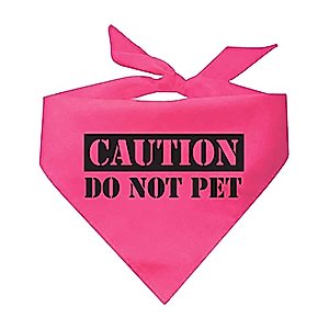 Caution Do Not Pet Dog Bandana (Assorted Colors)