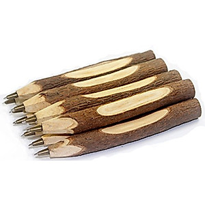Gullor 10PCS Vintage Handmade Wooden Ballpoint Pen, School Supplies, Stationery Gift
