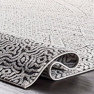 nuLOOM Exie Transitional Moroccan Area Rug, 10x14, Light Grey