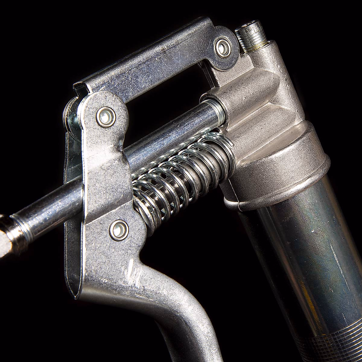 Workforce Mini Grease Gun, for 3 oz. Cartridges, 12 In. Flexible Extension, 4 In. Rigid Extension - L1305