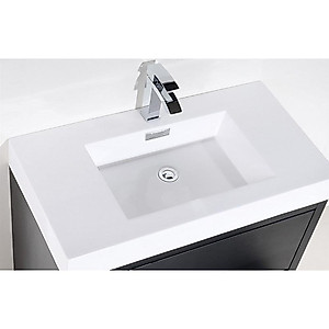 Bliss 40″ Black Floor Mount Modern Bathroom Vanity