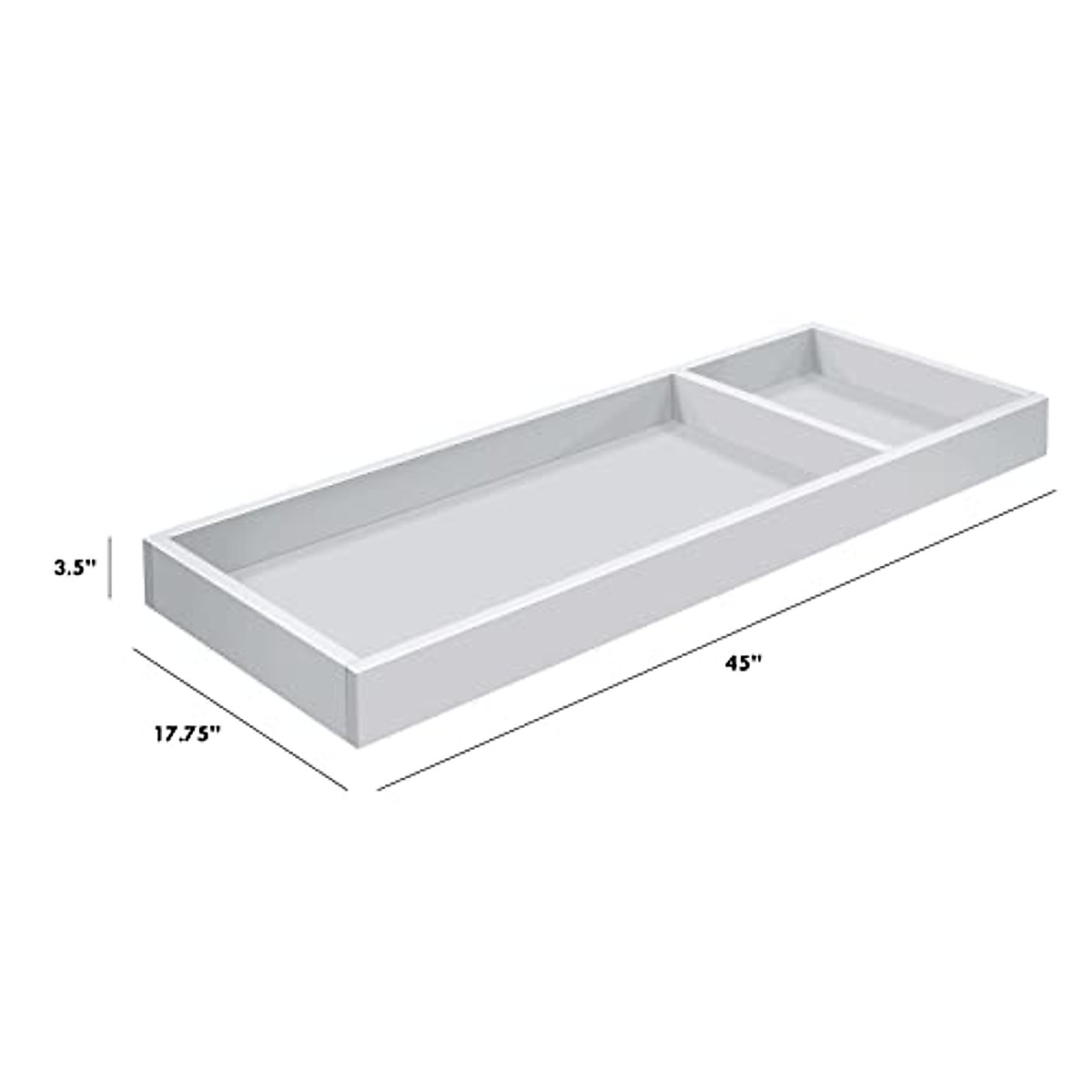 Davinci Universal Wide Removable Changing-Tray (M0619) in Cloud Grey